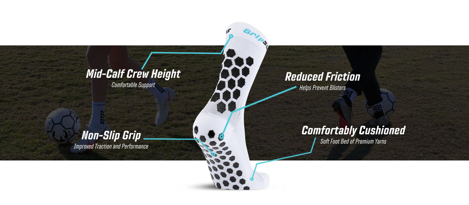 GripSocks - Performance Sport Socks with Grip